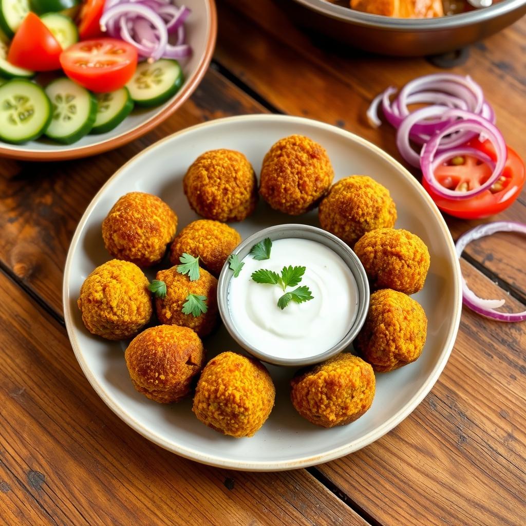 Healthy Baked Falafel with Tzatziki Recipe