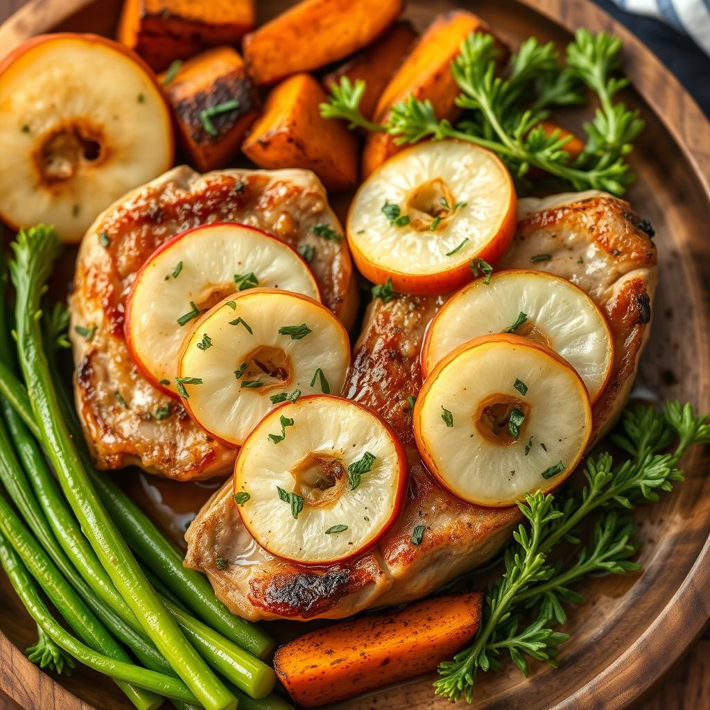 Healthy Baked Pork Chops with Apples Recipe