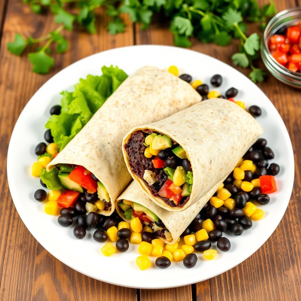 Healthy Black Bean and Corn Wrap Recipe