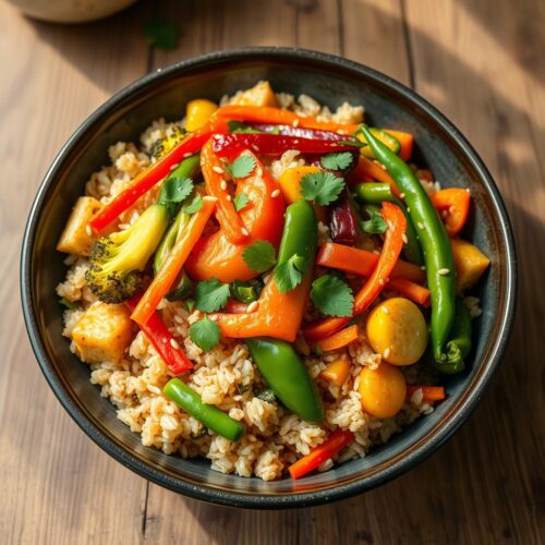 Healthy Brown Rice and Vegetable Stir-Fry Recipe