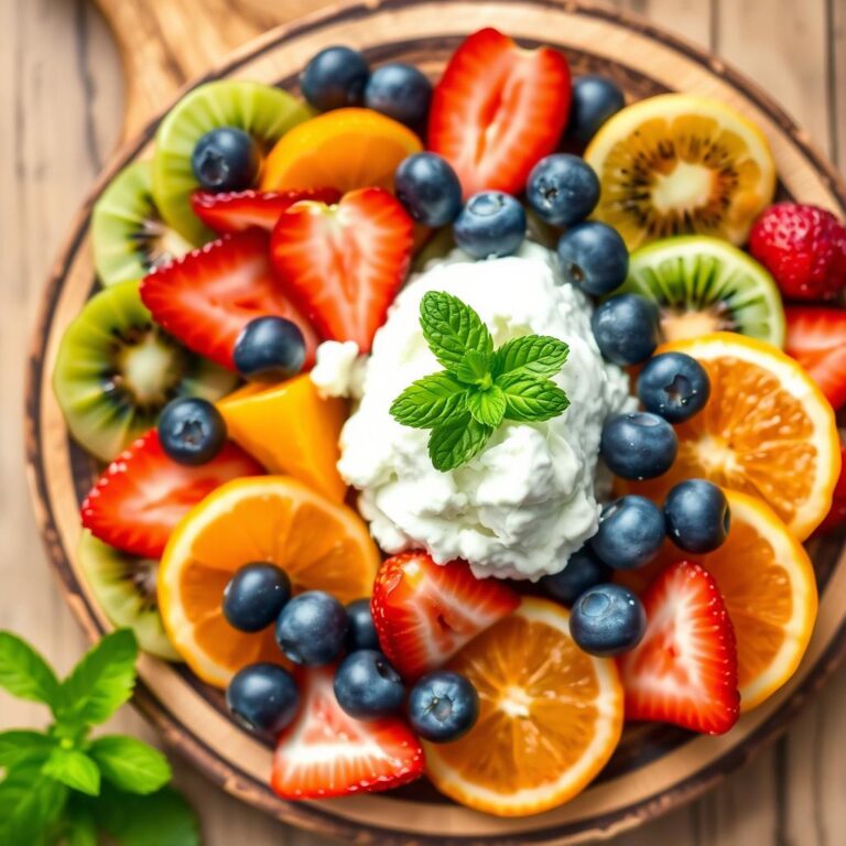 Healthy Cottage Cheese and Fruit Plate Recipe