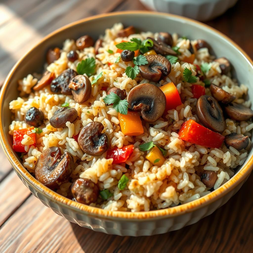 Healthy Wild Rice and Mushroom Pilaf Recipe