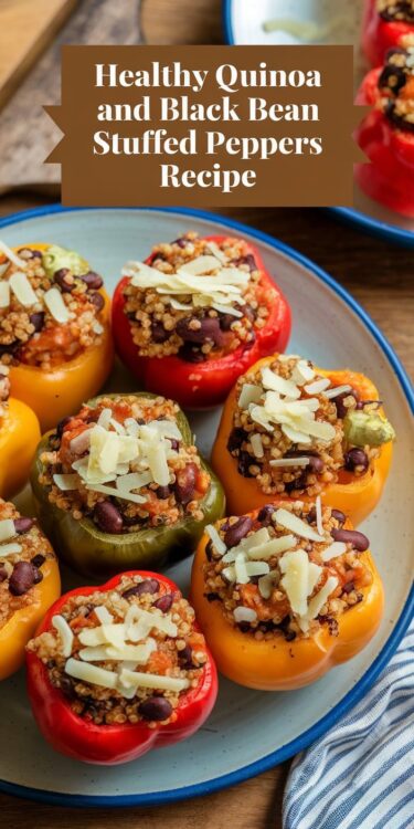 Healthy Quinoa and Black Bean Stuffed Peppers Recipe