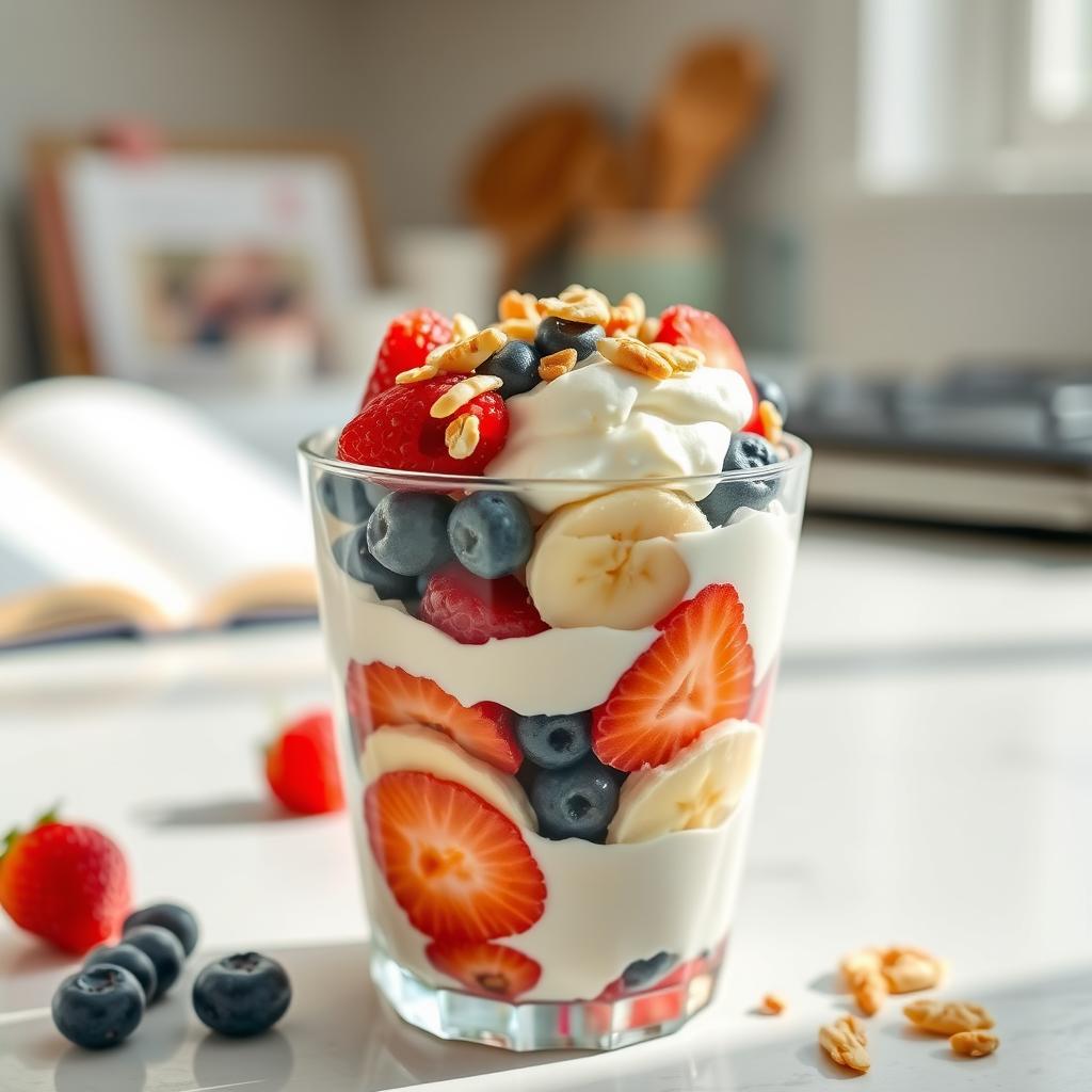 Healthy Greek Yogurt Parfait with Nuts Recipe