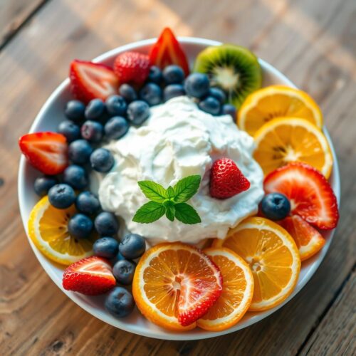 Healthy Cottage Cheese and Fruit Plate Recipe