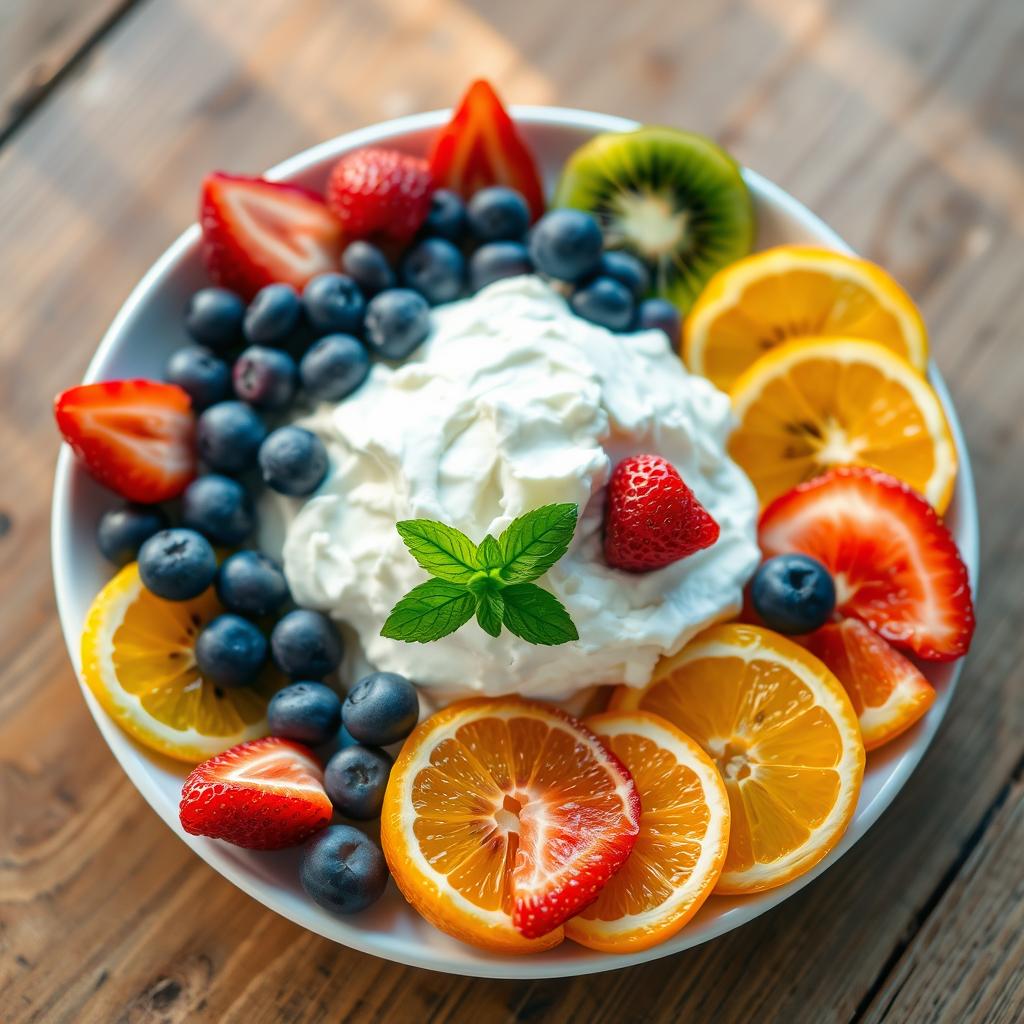 Healthy Cottage Cheese and Fruit Plate Recipe